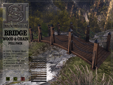 Second Life Marketplace - [MoonSha] Bridge Wood & Chain - FULL PACK [DECOR]